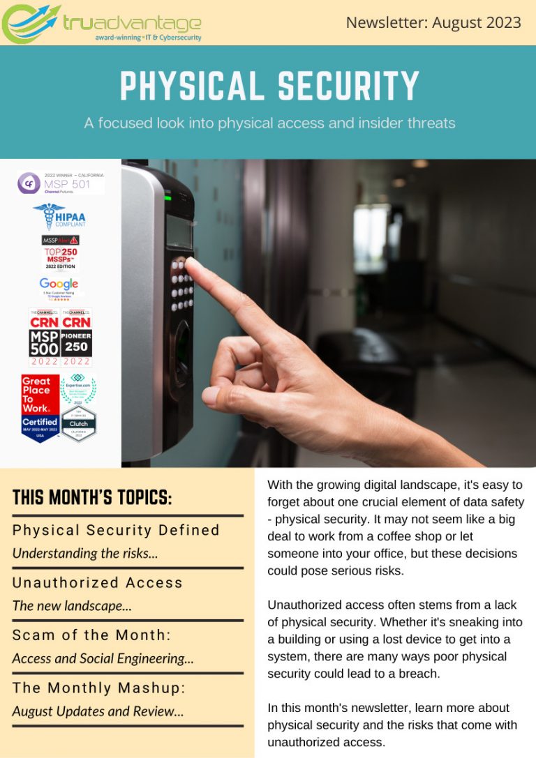 Our August 2023 "Security Newsletter" is Published | TruAdvantage